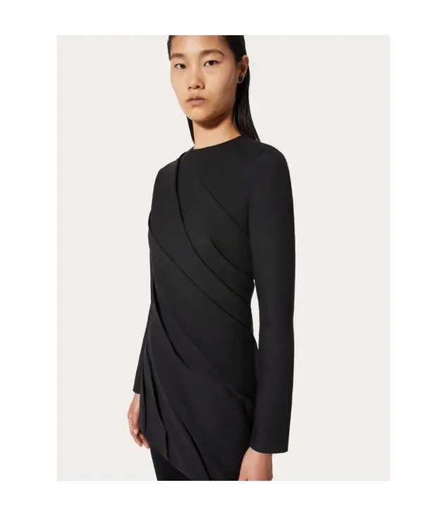 Valentino Garavani Crepe Couture Draped Mini Dress
