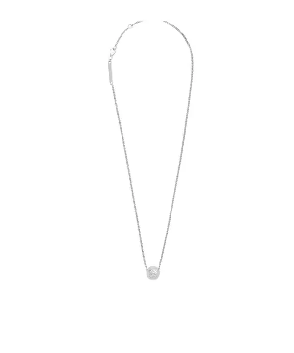 Loewe Sterling Anagram Pebble Necklace - Silver