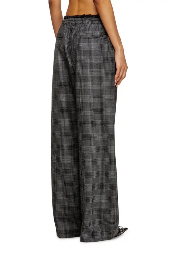 DIESEL® Checked Straight Trousers