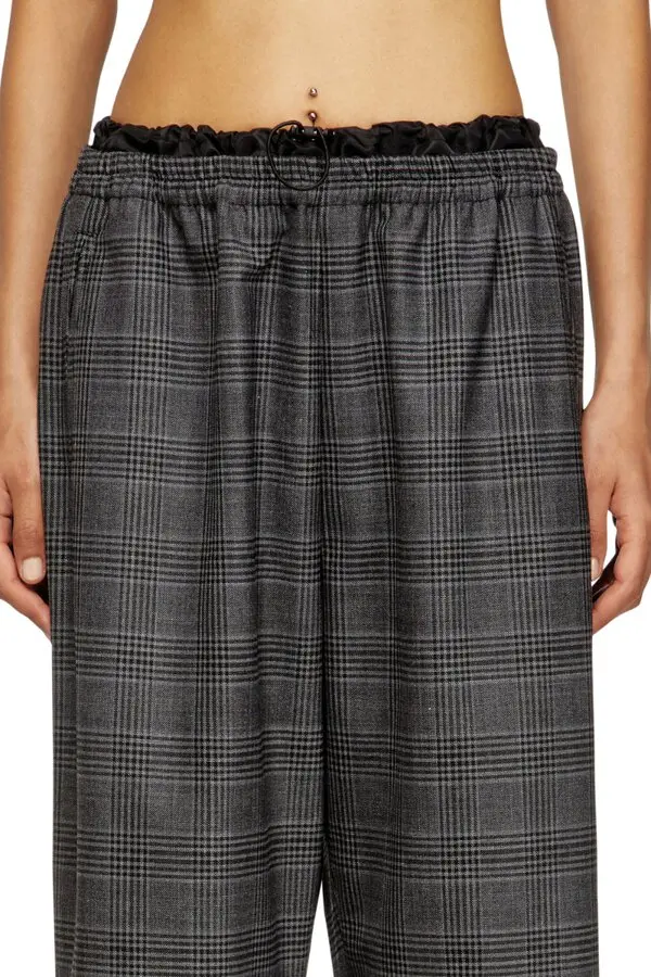 DIESEL® Checked Straight Trousers