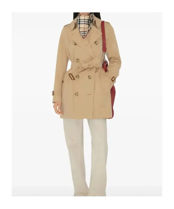 Burberry Double Breasted Belted Trench Coat