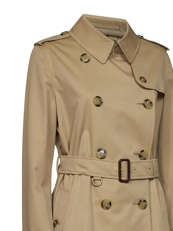 Burberry Double Breasted Belted Trench Coat