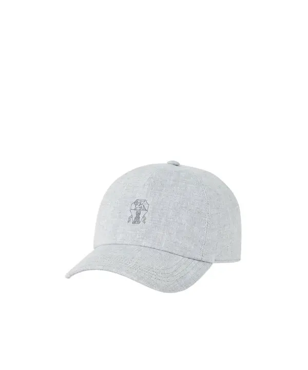 Brunello Cucinelli Embroidered Baseball Cap - Light Gray