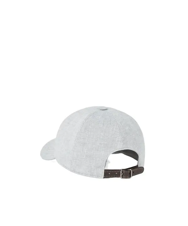 Brunello Cucinelli Embroidered Baseball Cap - Light Gray