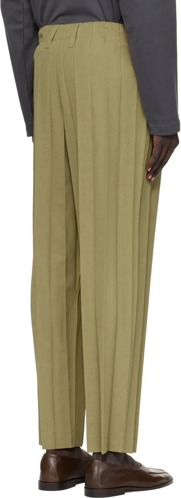 Issey Miyake Homme Plissé Mid Rise Pleated Trousers