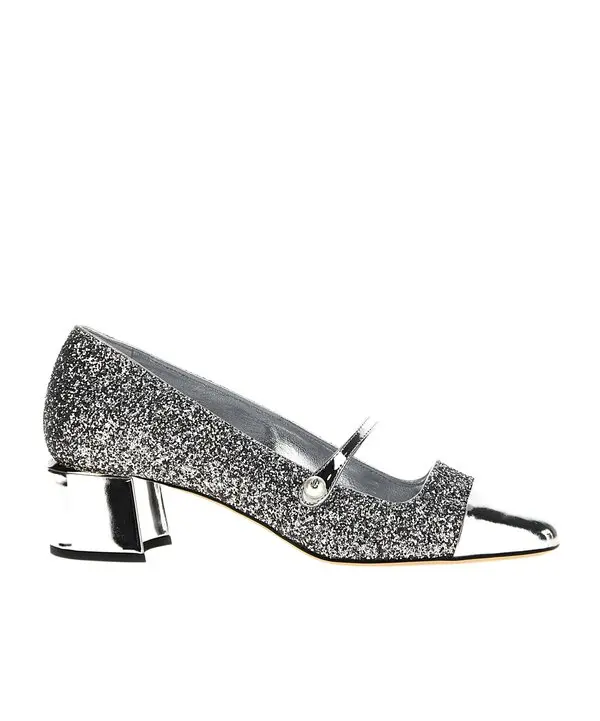 JIMMY CHOO Elisa Glitter Pumps - Gray