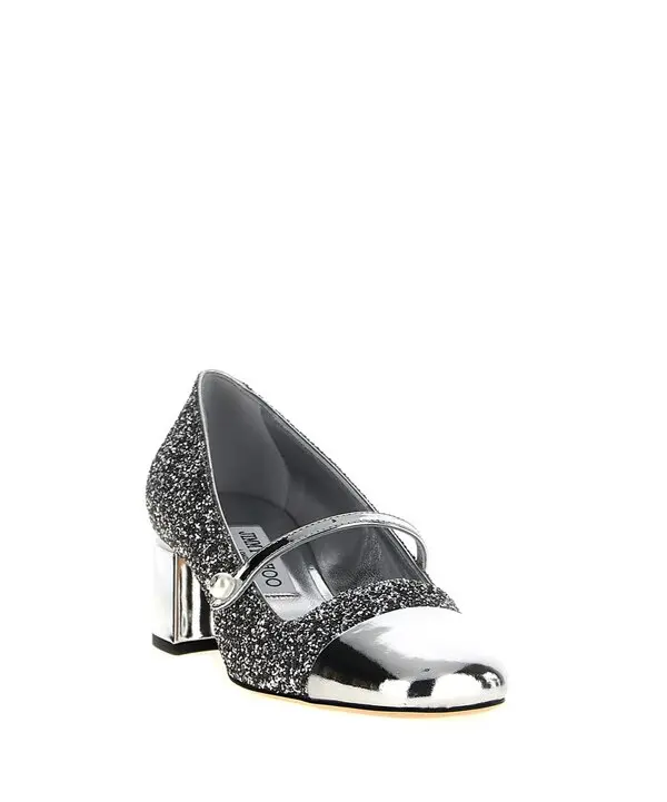 JIMMY CHOO Elisa Glitter Pumps - Gray