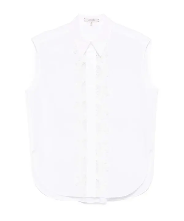 Dorothee Schumacher Sleeveless Collared Blouse With Cutout Detail