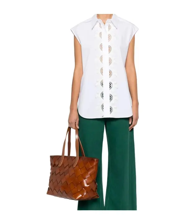 Dorothee Schumacher Sleeveless Collared Blouse With Cutout Detail
