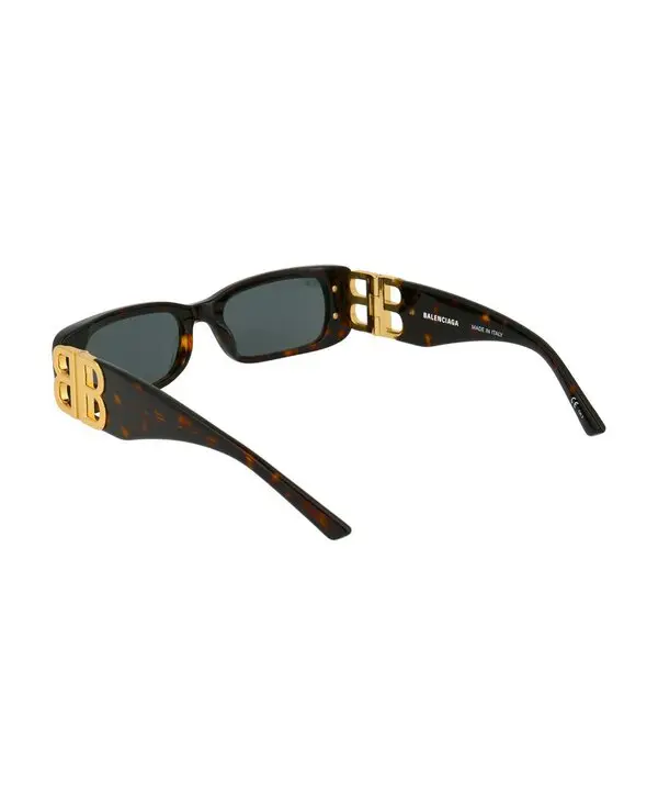 Balenciaga Logo Rectangle Sunglasses - Gray