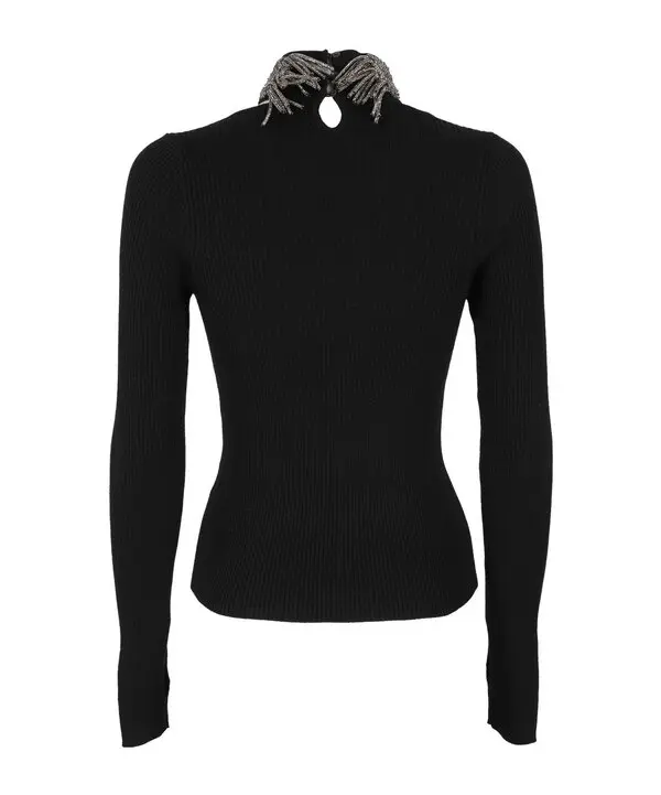 Giuseppe Di Morabito Embellished Knitted Jumper With Glove Sleeves