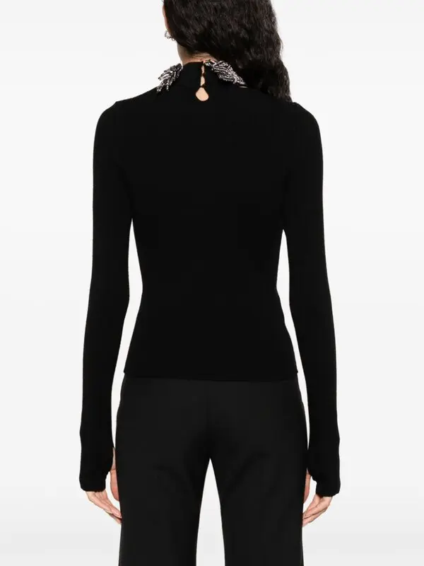 Giuseppe Di Morabito Embellished Knitted Jumper With Glove Sleeves