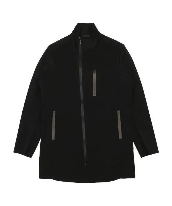 Emporio Armani Logo Zip-up Casual Jacket - Black