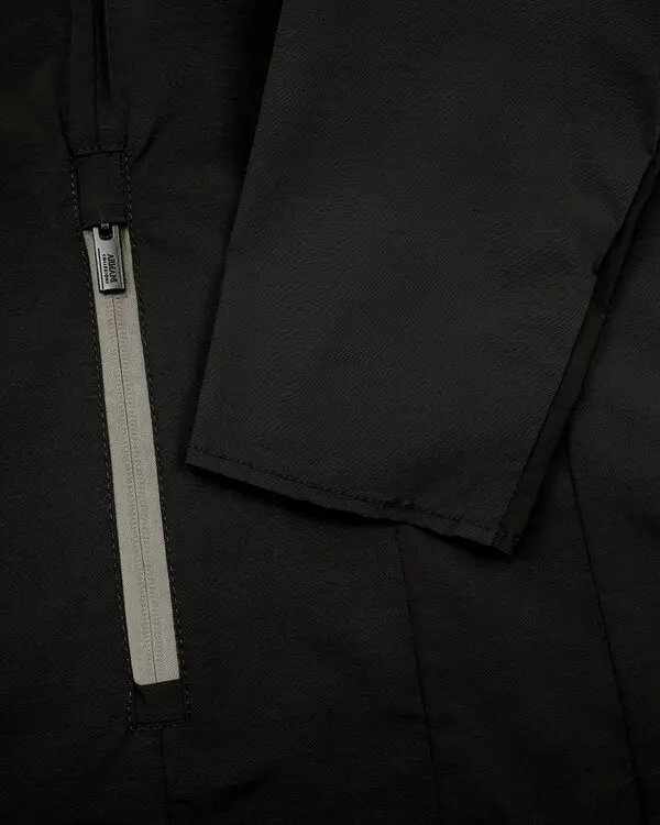 Emporio Armani Logo Zip-up Casual Jacket - Black