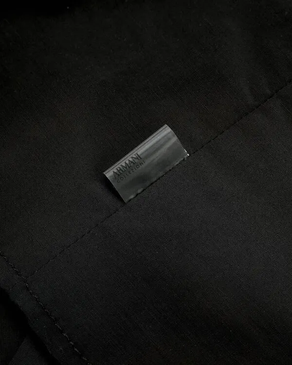 Emporio Armani Logo Zip-up Casual Jacket - Black