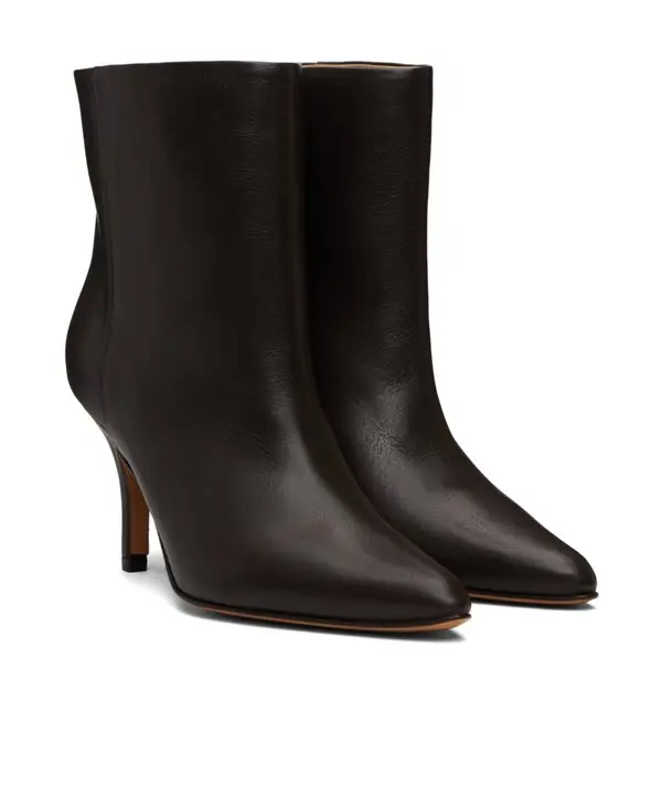 MAISON MARGIELA Pointed-toe Leather Ankle Boots - Brown