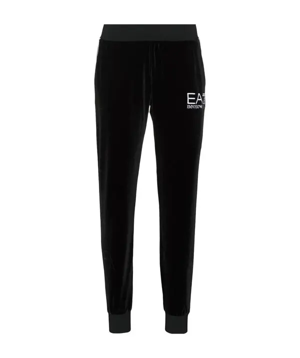 EA7 Logo Decal Velour Track Pants