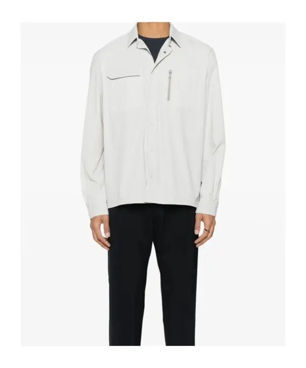 Herno Long Sleeved Shirt With Chest Pockets - Chantilly