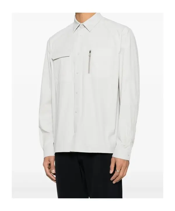 Herno Long Sleeved Shirt With Chest Pockets - Chantilly