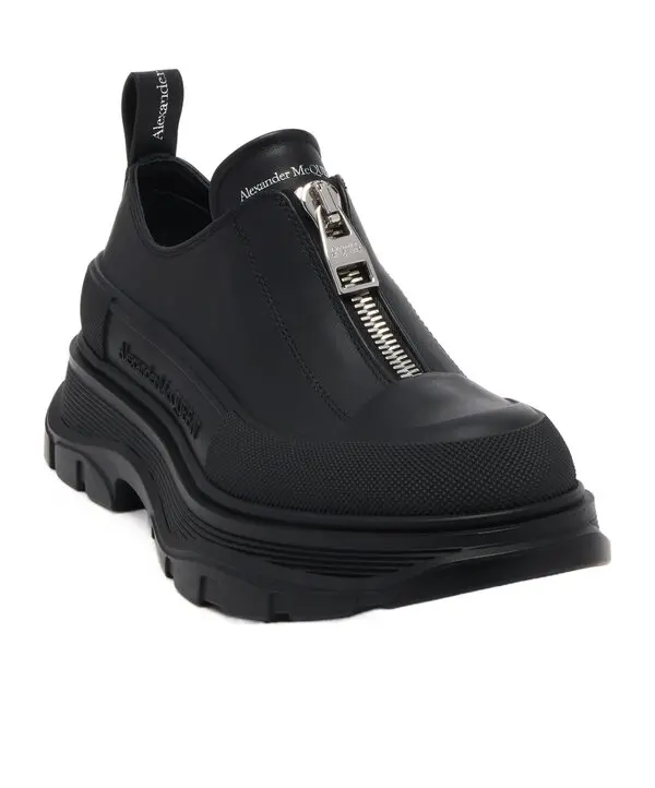 Alexander McQueen Zip Detailed Platform - Black