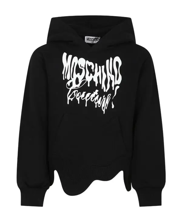 Moschino Long Sleeve Printed Hooded Sweater