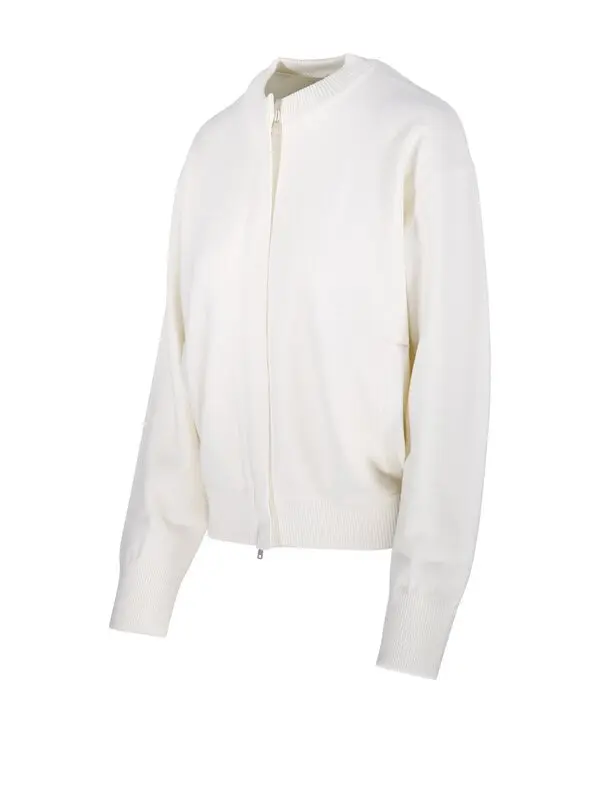 Max Mara Pelago Long-sleeved Knitted Cardigan - White