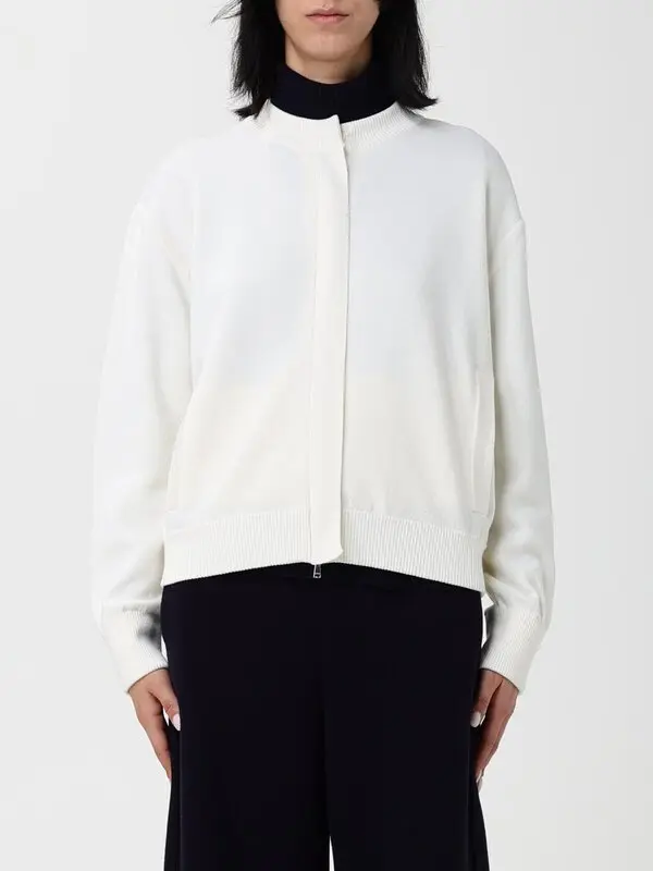 Max Mara Pelago Long-sleeved Knitted Cardigan - White