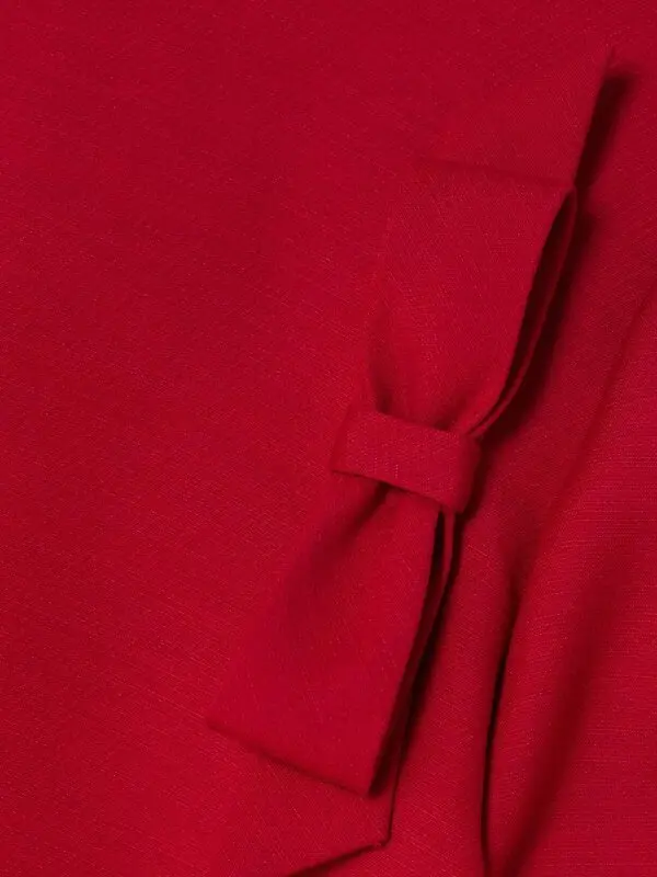 Valentino Garavani Crepe Couture Short Dress With Ribbon Detail