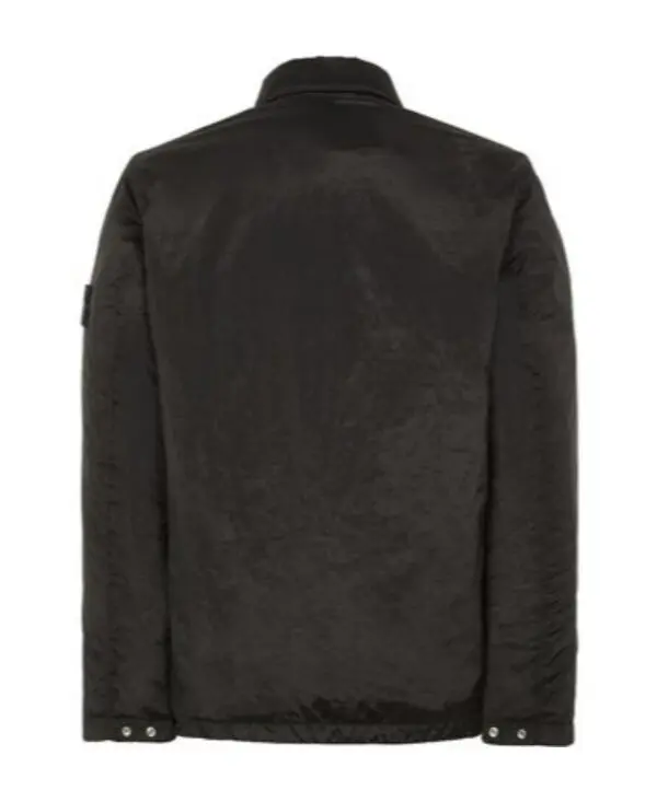 Stone Island Logo Lapel Casual Jacket - Black