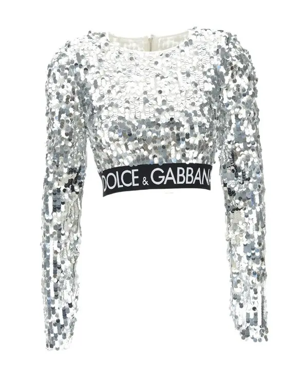 Dolce & Gabbana Sequin Embellished Crewneck Top