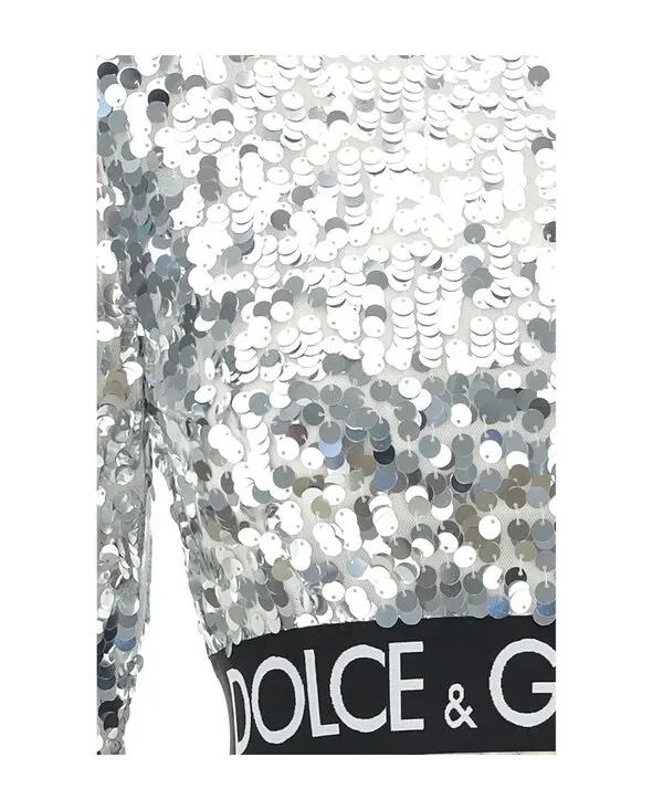 Dolce & Gabbana Sequin Embellished Crewneck Top