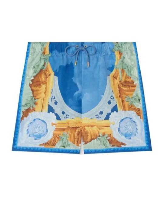 Versace Printed Swim Shorts - Blue