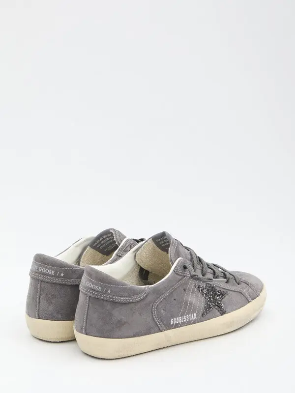 GOLDEN GOOSE Super Star Embellished Sneakers - Gray