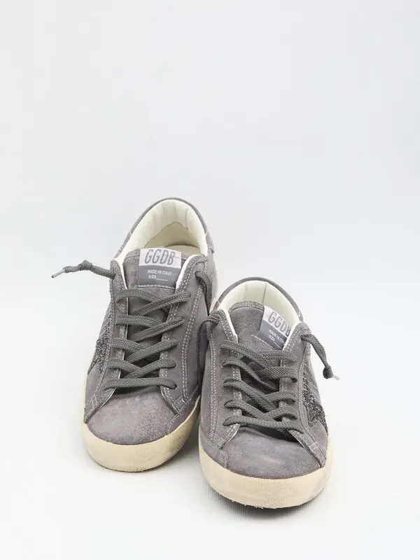 GOLDEN GOOSE Super Star Embellished Sneakers - Gray
