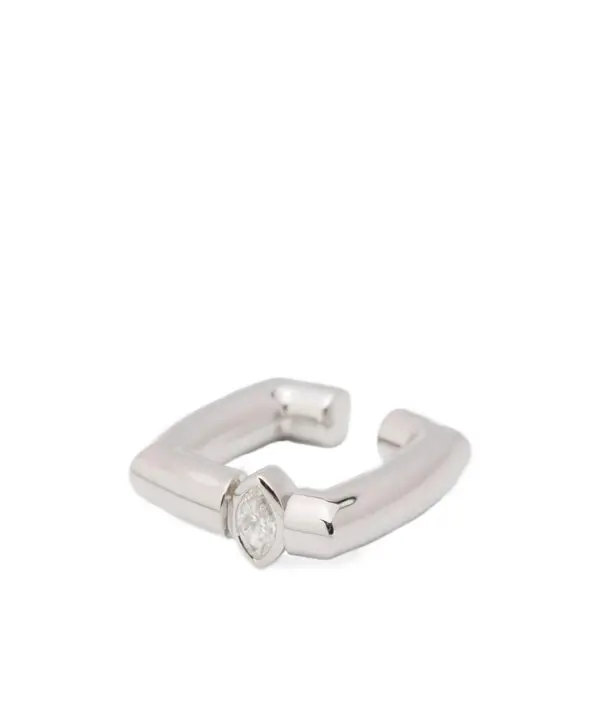 Tom Wood Frame Embellished Ear Cuff - White