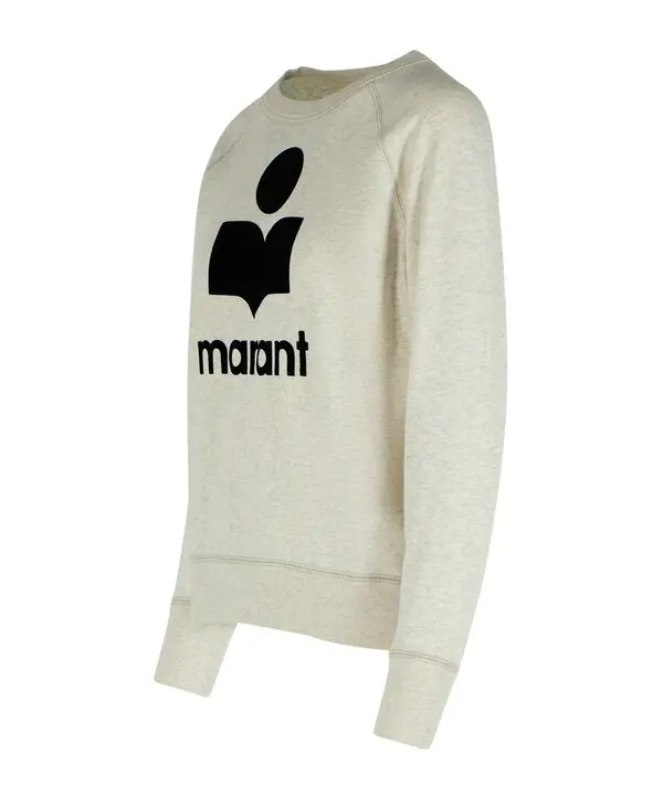 Isabel Marant Étoile Millyny" Crewneck Sweatshirt With Logo Graphic - Light Beige