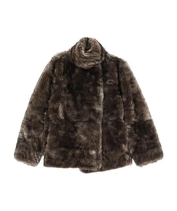 REMAIN BIRGER High-necked Fur Coat