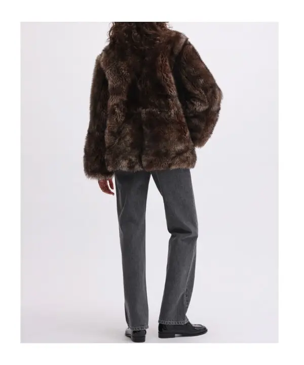 REMAIN BIRGER High-necked Fur Coat