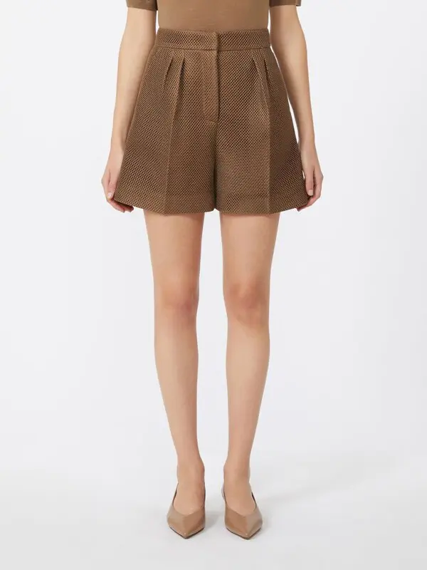 Max Mara Technical Mesh Shorts - Hazelnut Brown