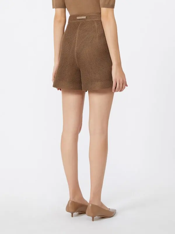 Max Mara Technical Mesh Shorts - Hazelnut Brown