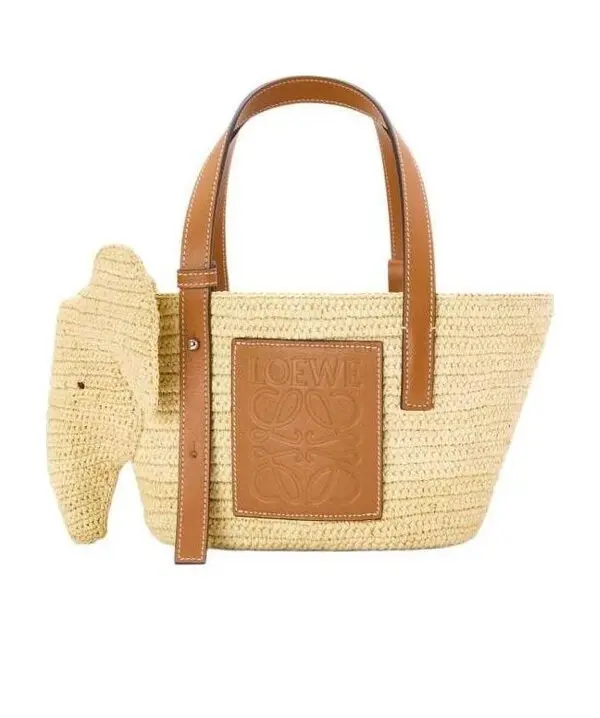 Loewe Small Elephant Basket Bag - Nude