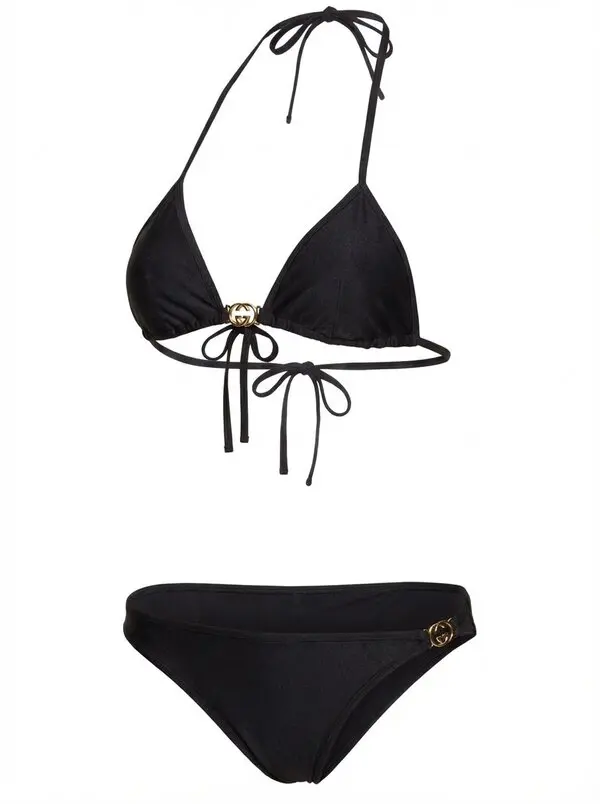 Gucci Interlocking G Bikini Set - Black