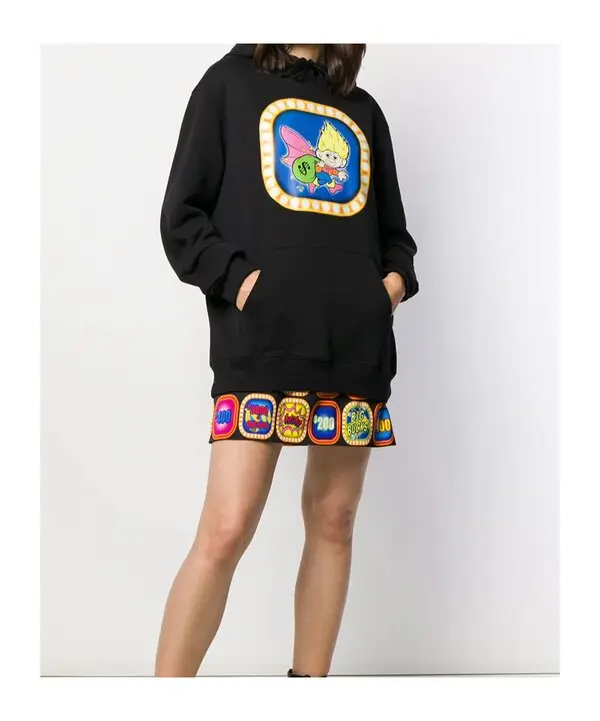 Moschino Cartoon Logo Printed Hooded Sweater