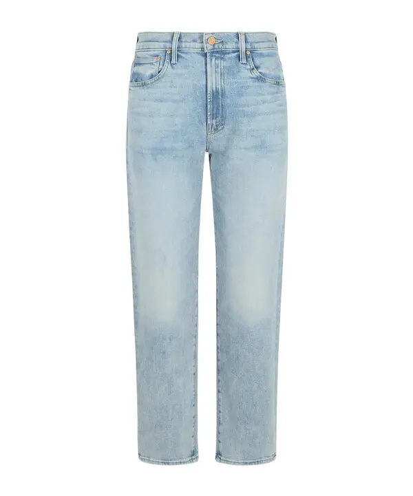 MOTHER The Ditcher Zip Ankle Jeans - Light Blue