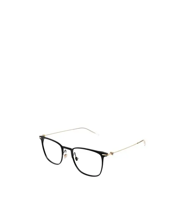 Montblanc Eyewear Square Frame Glasses - Black / Gold