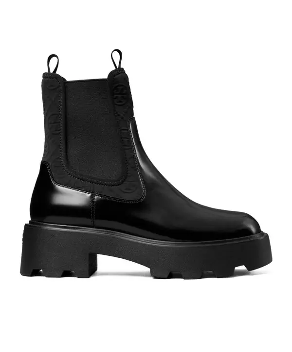 Tory Burch T Monogram Chelsea Boots - Pure Black