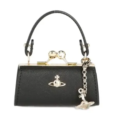 VIVIENNE WESTWOOD Logo Handbag With Orb Charm - Black