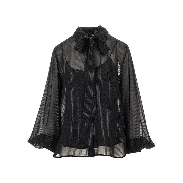 Max Mara Sheer Lurex Shirt - Black