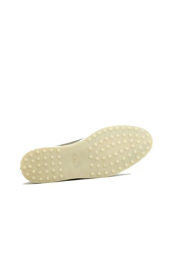 TOD'S Round Toe Slip-on Loafers - Grey