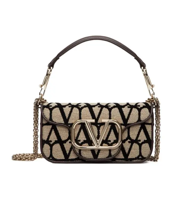 Valentino Garavani Vlogo Plaque Foldover Top Shoulder Bag